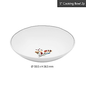 Hankook Chinaware Bouquet of Flowers Dining Set for 4, Dinnerware, Korean Fine Bone-China, Dojagi