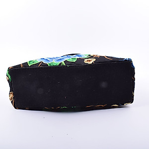 Vintage Embroidery Women Boho Mandala Messenger Bag Shoulder Bag (Blue Peony)