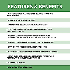 2021 PowerTIG 315LX 315 Amp AC/DC Pulse TIG/Stick Welder 240v Single Phase