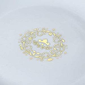 Disney Princess 16" Porcelain Serving Platter with Gold Detail