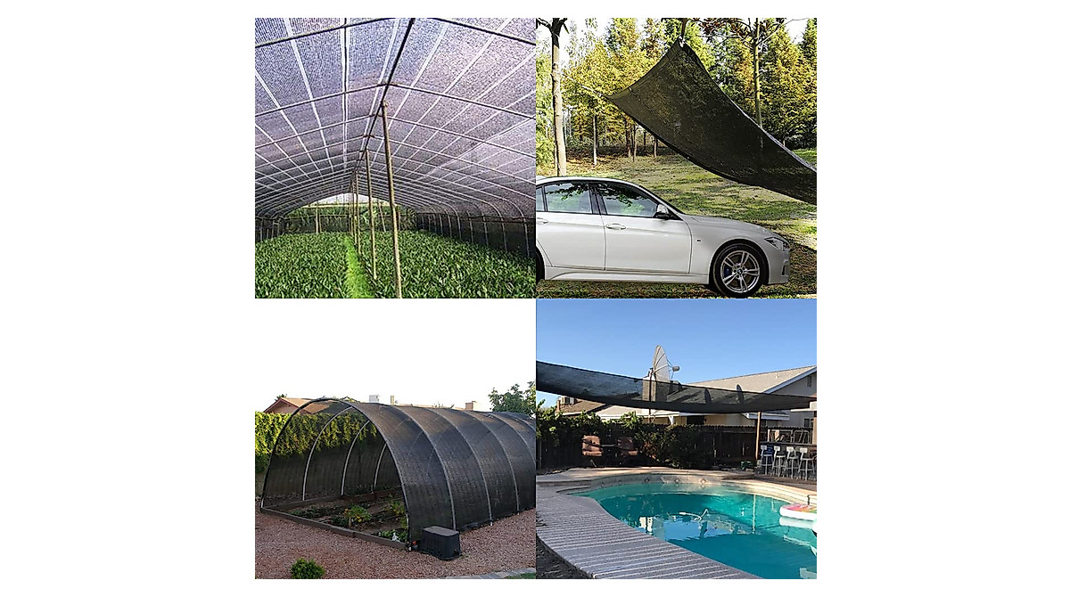 POYEE 40% Shade Cloth Netting for Garden & Outdoor Use
