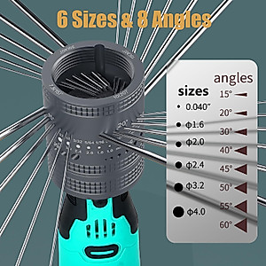 SONNLER Cordless Tungsten Electrode Sharpener Grinder For TIG welding, 6 sizes&10 angles, Cordless TIG Welding Rotary Tool with 12V Battery, 10 Pro Diamond Wheels, 3 CNC Mandrels