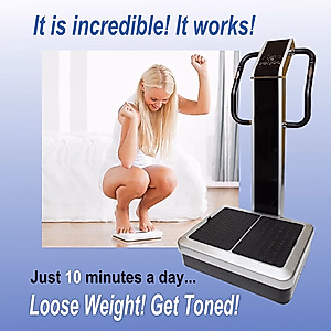Whole Body Vibration Machine - Dual Motor by SDI : Commercial (2HP, 440 lbs), Dual Motor, Large Vibrating Platform, USB Programmable