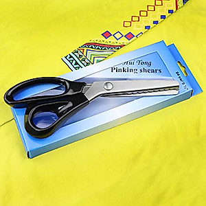 Hui Tong Strong & Sharpe Pinking Shears,Pinking Shears Scissors for Fabric, Serrated and Scalloped Scissors Fabric,3mm,5mm,7mm (Scalloped 7mm)