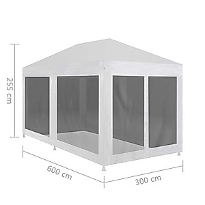 Party Tent with 6 Mesh Sidewalls,Outdoor Gazebo, Hardtop Gazebo,Backyard Gazebo,Patio Gazebo,Grill Gazebo,UV and Water Resistant,for Barbeque, Patio, Deck,Garden Party,Lawns,19.7' x 9.8'
