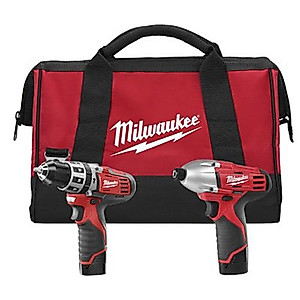 Milwaukee 2497-22 M12 12V Cordless Lithium-Ion 2-Tool Combo Kit Hammer Drill & Impact Driver