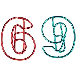 10 Pieces Paper Clips 0-9 Numbers Paperclips Paper Clamps for Office Supplies School Student Art Supply