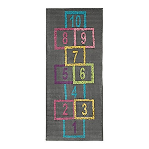 Ottomanson Children's Collection Garden Rug, 2 ft 7 in x 6 ft, Grey