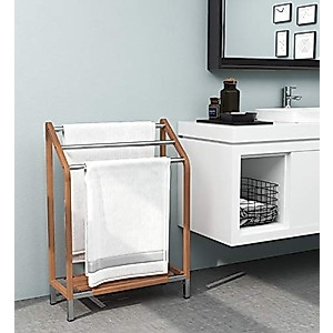 AquaTeak Sula Teak & Stainless Steel Towel Stand