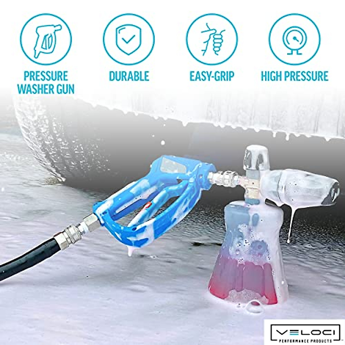 MTM Hydro Acqualine SGS35 Pressure Washer Car Wash Sprayer Gun with Stainless Steel Quick Connect Fittings and Live Swivel, High Pressure 4000 PSI Power Washer Car Washing Detailing