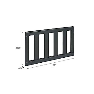 Baby Relax Colton Easy Assembly Toddler Guardrail, Slate Gray