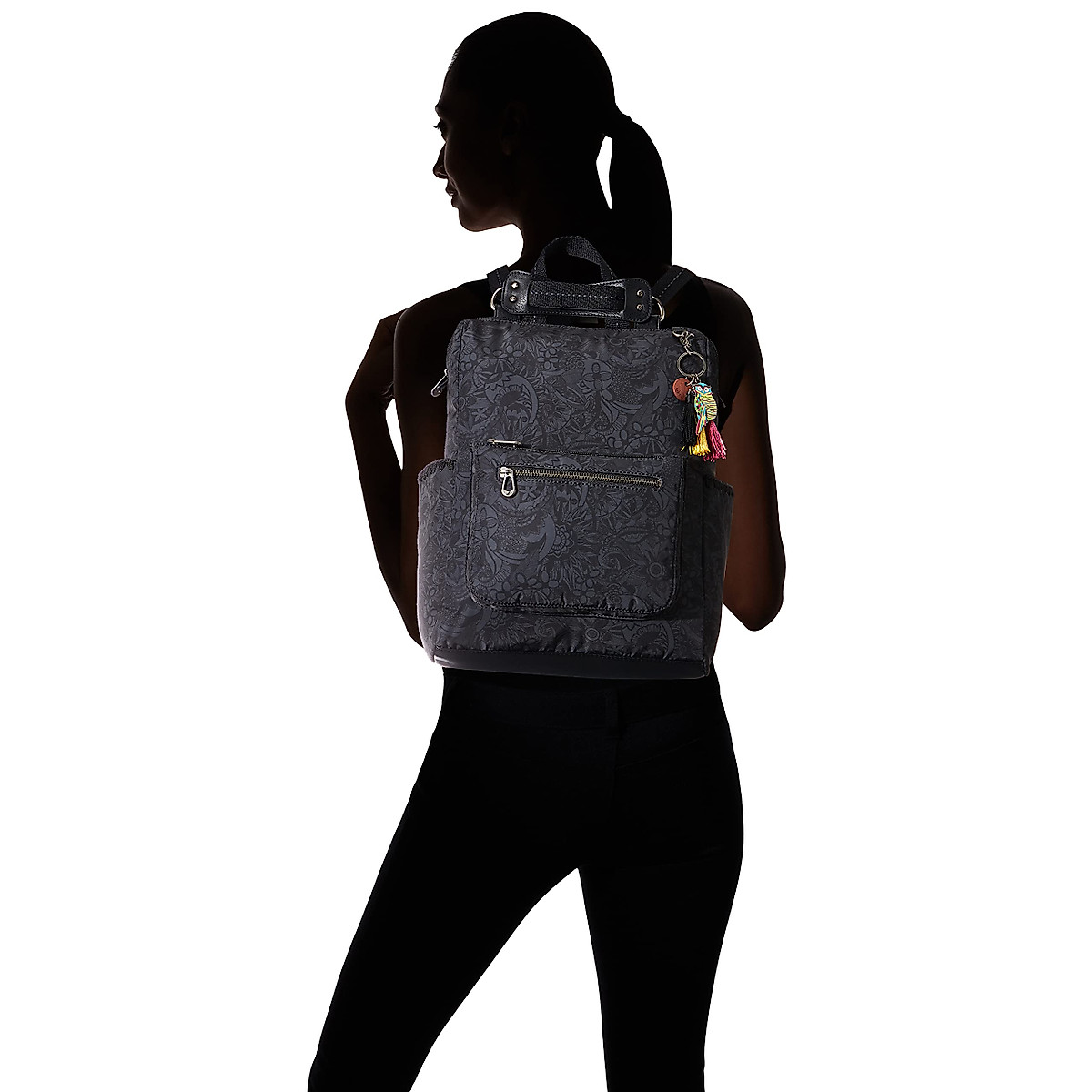 Sakroots Eco-Twill Loyola Convertible Backpack Black Spirit Desert One Size