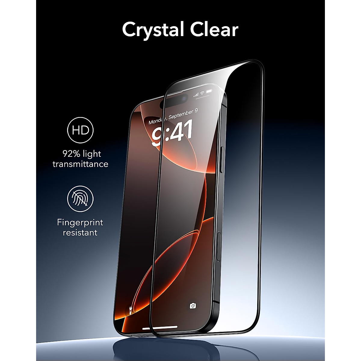 ESR 3 Pack 9H+ Glass for iPhone 16 Pro Max Screen Protector, [Military Grade Shatterproof & Longest Durable] Armorite Ultra-tough Tempered Glass with UltraFit Tray