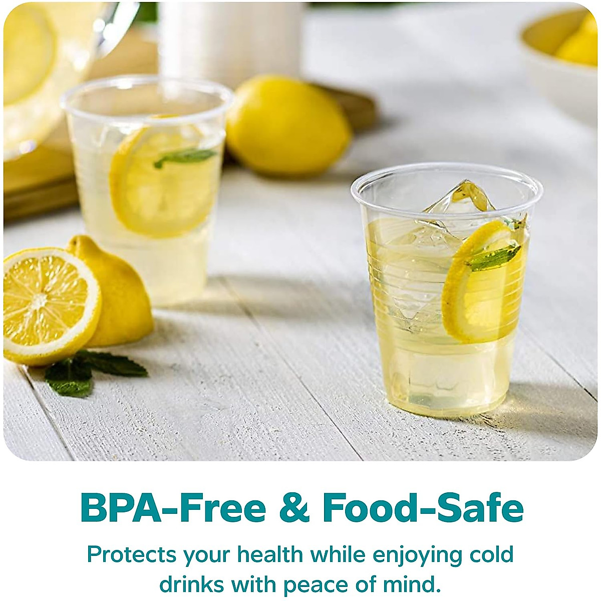 [240 Count - 12 oz.] Clear Disposable Plastic Cups - Cold Party Drinking Cups