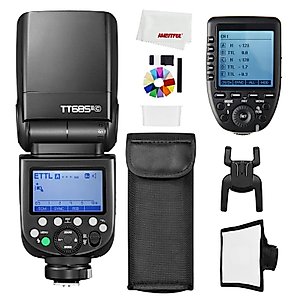 Godox TT685II-C E-TTL Speedlite High-Speed Sync,2.4G Wireless X System,with XPRO-C Wireless Trigger Compatible for Canon Flash 1100D 1000D 7D 6D 60D 50D 600D 500D