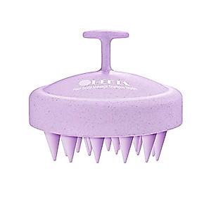 HEETA Scalp Massager Hair Growth, Soft Silicone Bristles to Remove Dandruff and Relieve Itching, Scalp Scrubber for Hair Care Relax Scalp, Shampoo Brush for Wet Dry Hair, Upgraded Material, Purple