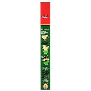 Melitta Cone Coffee Filters with Measure Markings No. 4 White 40 Count Pack of 2 (80 Filters Total)