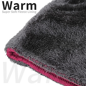 Achiou Winter Balaclava Fleece Hood Ski Mask for Women Kids, Thermal Face Cover Hat Cap Scarf for Cold Weather Rose