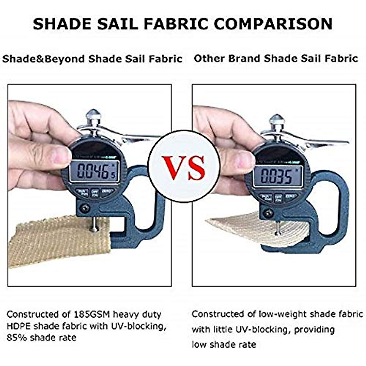 Shade&Beyond Sun Canopy Shade Sail 12'x16' Rectangle UV Block for Patio Deck Yard and Outdoor Activities Sand