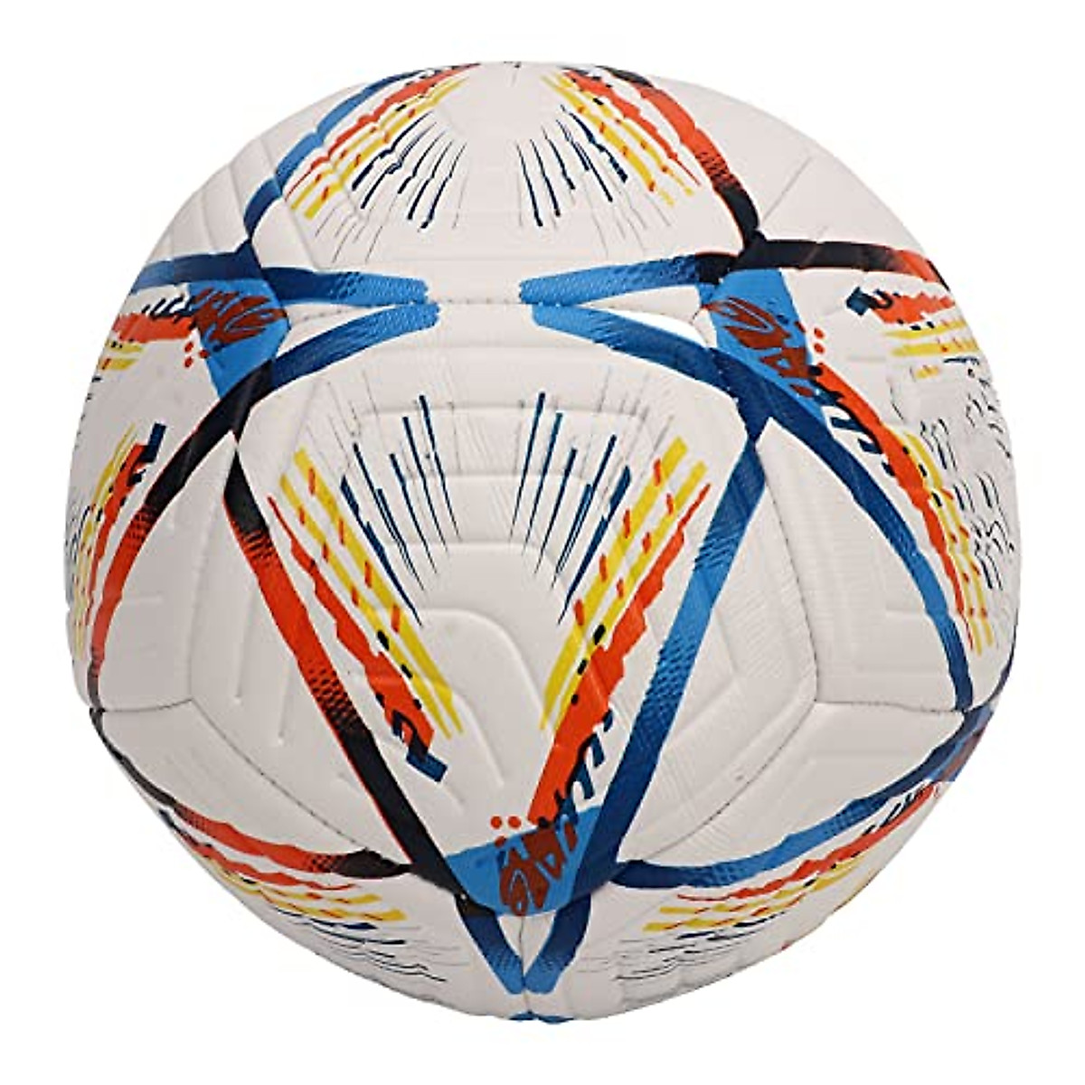 Keenso Colorful Soccer Ball, Nylon Winding Yarn Durable Adult Soccer Ball for Lawn (15~16cm / 5.91~6.3in)