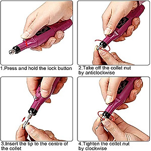 Engraver Pen Electric Micro Drill Corded Tool Kit for Wood Resin Plastic Polymer Clay Key Chain Pendant Earring Jewelry Making