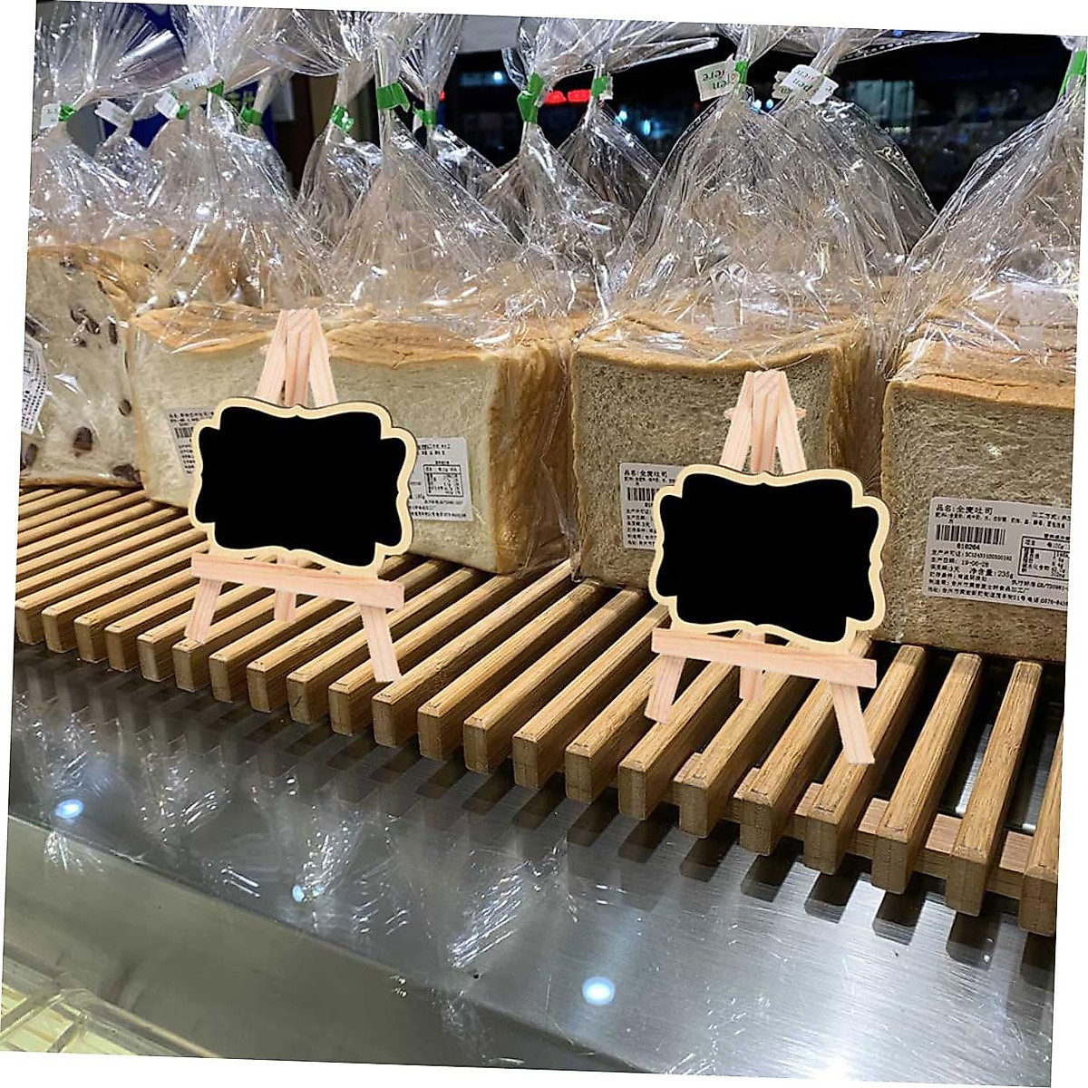 Garneck 6pcs Valentine's Day Message Board Mini Message Board Easel Stand Chalkboard Message Blackboard Wooden Message Board with Easel Stand Message Board Signs Pine Wood Household Card