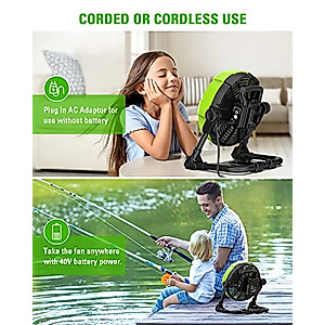 Greenworks 40V 10" (5-Speed) Fan (785 CFM), Hybrid (AC / DC), Battery Not Included