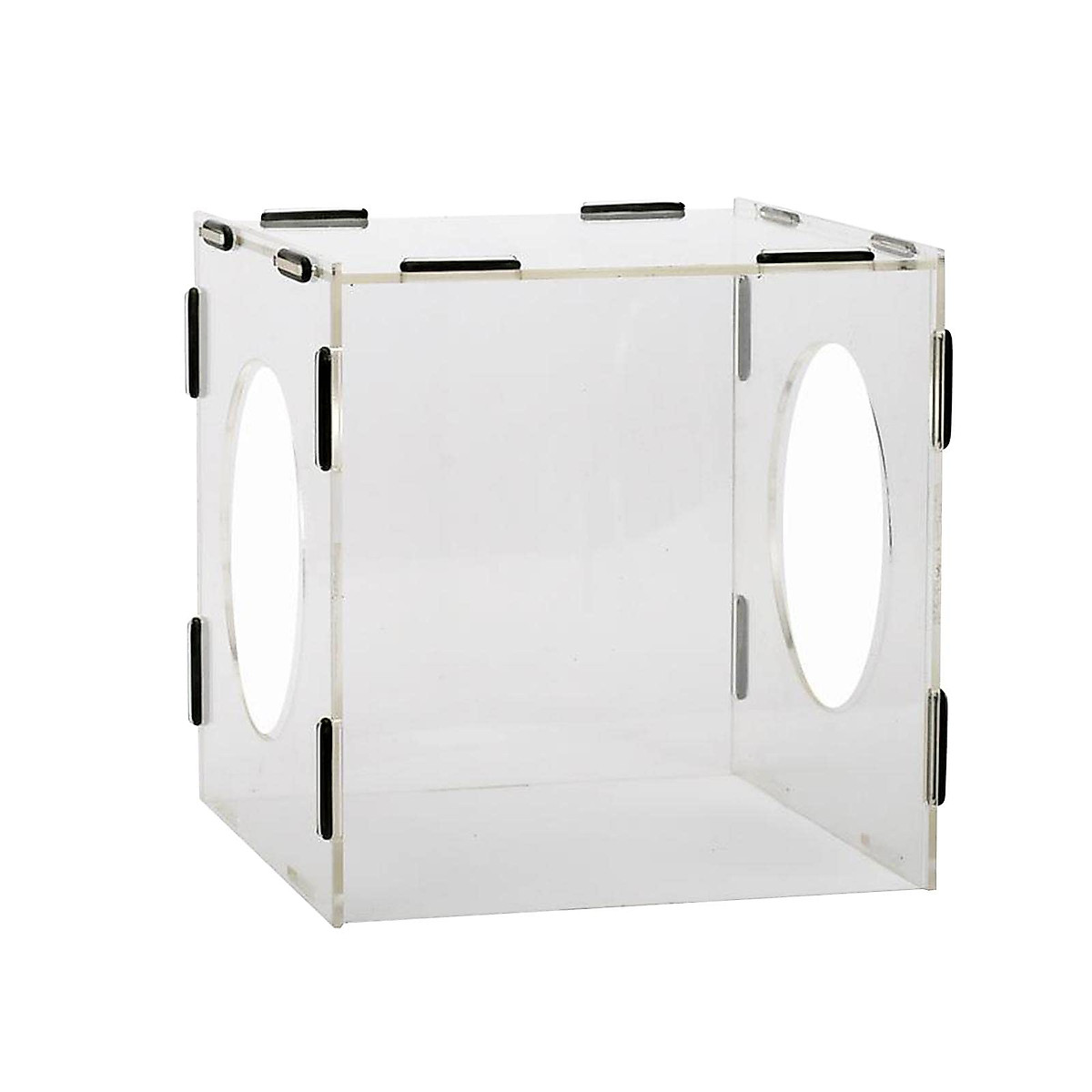 MagiDeal Enclosed Grinding Dust Box Acrylic with 2 Holes Portable Dustproof Clear Dust Hood Dust Cage for Engraving