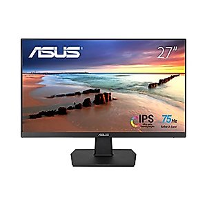ASUS VA27EHE 27” Eye Care Monitor Full HD (1920 x 1080) IPS 75Hz Adaptive-Sync HDMI D-Sub Frameless,Black