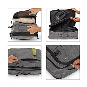 Xelfly Laptop Travel Backpack - Expandable Carry-On Fits 17” Laptop (Charcoal)