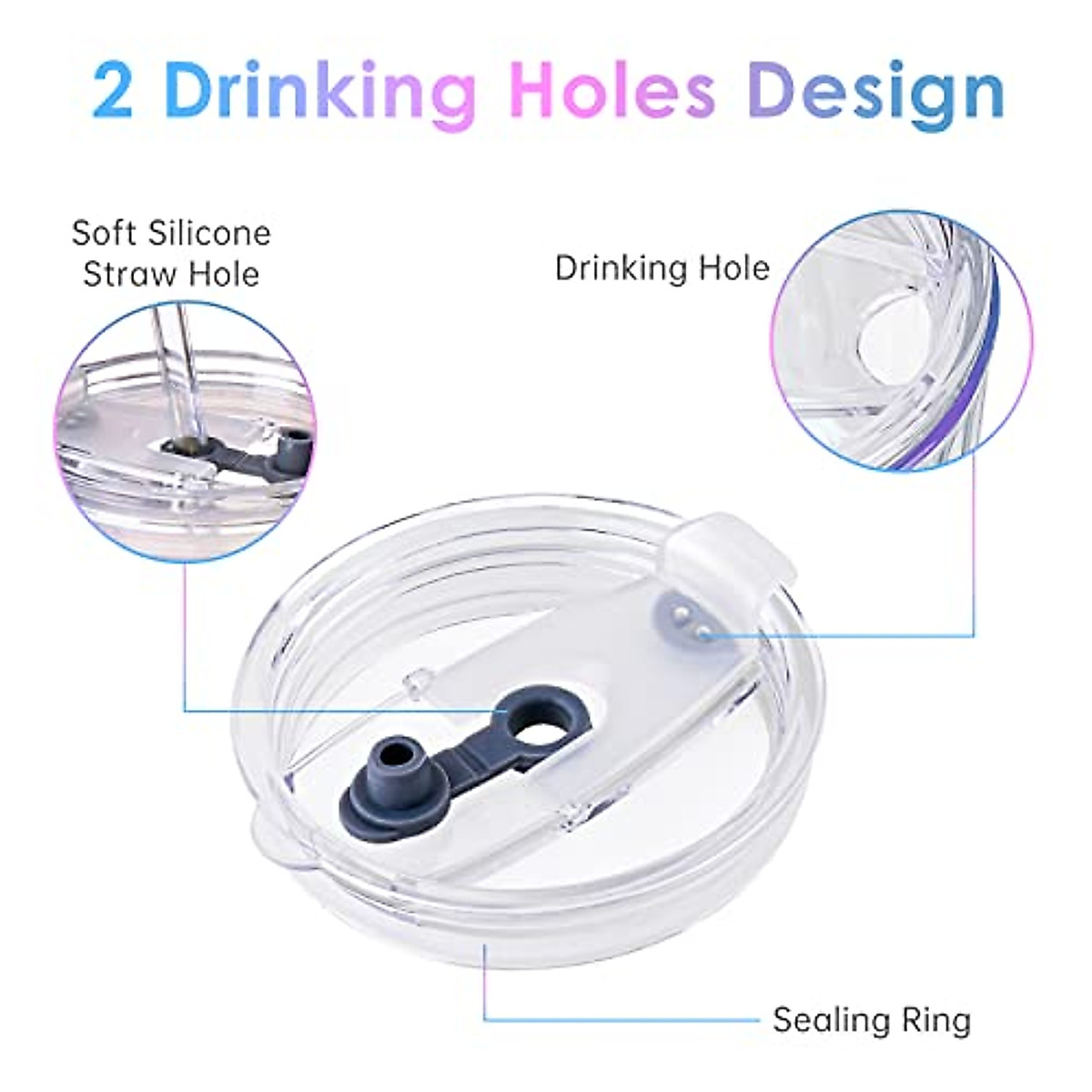 NiHome Glass Tumblers with Straws and Lids, Iridescent Iced Coffee Cup Drinking Glassware with Wide Mouth,Rainbow Glass Drinking Jars for Beer, Whiskey, Cocktail, Beverages & Soda Drinks, 2PCS 12oz