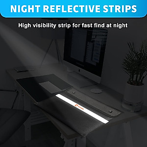 Fireproof Document Bag with 4200°F Heat Insulated, 11”X 7.7” Waterproof Fireproof Bag with Zipper, Reflective Strip for Fast Find, Fireproof Money Bag for Cash, Important Documents and Valuables