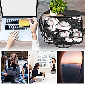 Baseball Laptop Computer Bag Waterproof Shoulder Messenger Bag 13-15 inch Durable Laptop Tote Bag with Shoulder Strap Handle Lightweight Crossbody Briefcase
