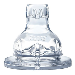 Pura Kiki XL Sipper Spouts with Silicone Sip Spouts, 6 Months+, Tinted Blue, 2-Counts