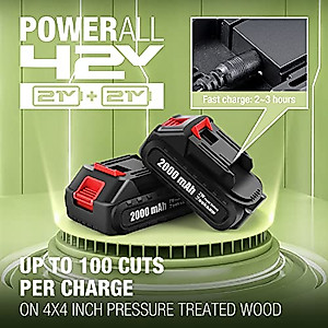 Mini Chainsaw 6 Inch Cordless, Zeeksaw Super Power Hand Chain Saw with Battery, 1 Hour Run-Time Electric Chainsaw Cordless, Small Handheld Chainsaw Battery Powered, Electric Mini Chain Saw - Tree Wood