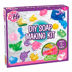 B Me Beginner Soap Making Craft Kits for Kids Girls Ages 6+ | Make 15+ Soap Shapes with 5 Different Scents | Make Your Own Soap Science Kits Toys Gifts