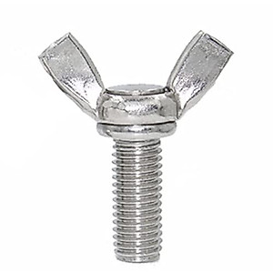 M5 x 0.8-Pitch Wing Bolt, 12mm Length Carbon Steel Butterfly Screw Wing Bolt Machine Fastener (10Pcs)