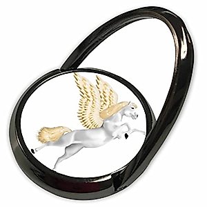 3dRose Pretty Yellow and White Pegusus Horse Illustration - Phone Rings (phr-360369-1)