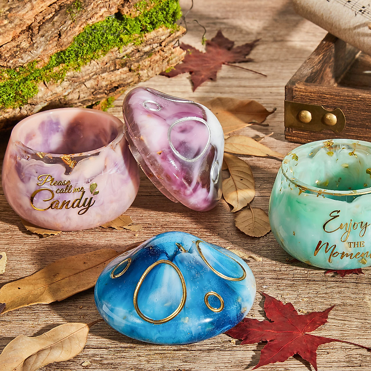 ISSEVE Jars Resin Molds, Mushroom Jars Silicone Molds with Lid, Resin Jar Silicone Molds for Storage Box, Candy Jewelry Container ,Home Decoration, DIY Resin Epoxy Casting Craft