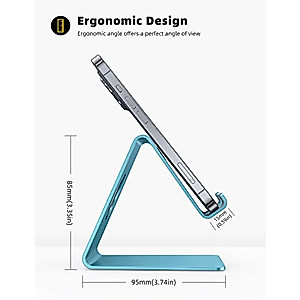 Lamicall Cell Phone Stand, Desk Phone Holder Cradle, Compatible for Phone 13 12 Mini 11 Pro Xs Max XR X 8 7 6 Plus SE, Smartphones Dock, Office Desktop Accessories - Blue