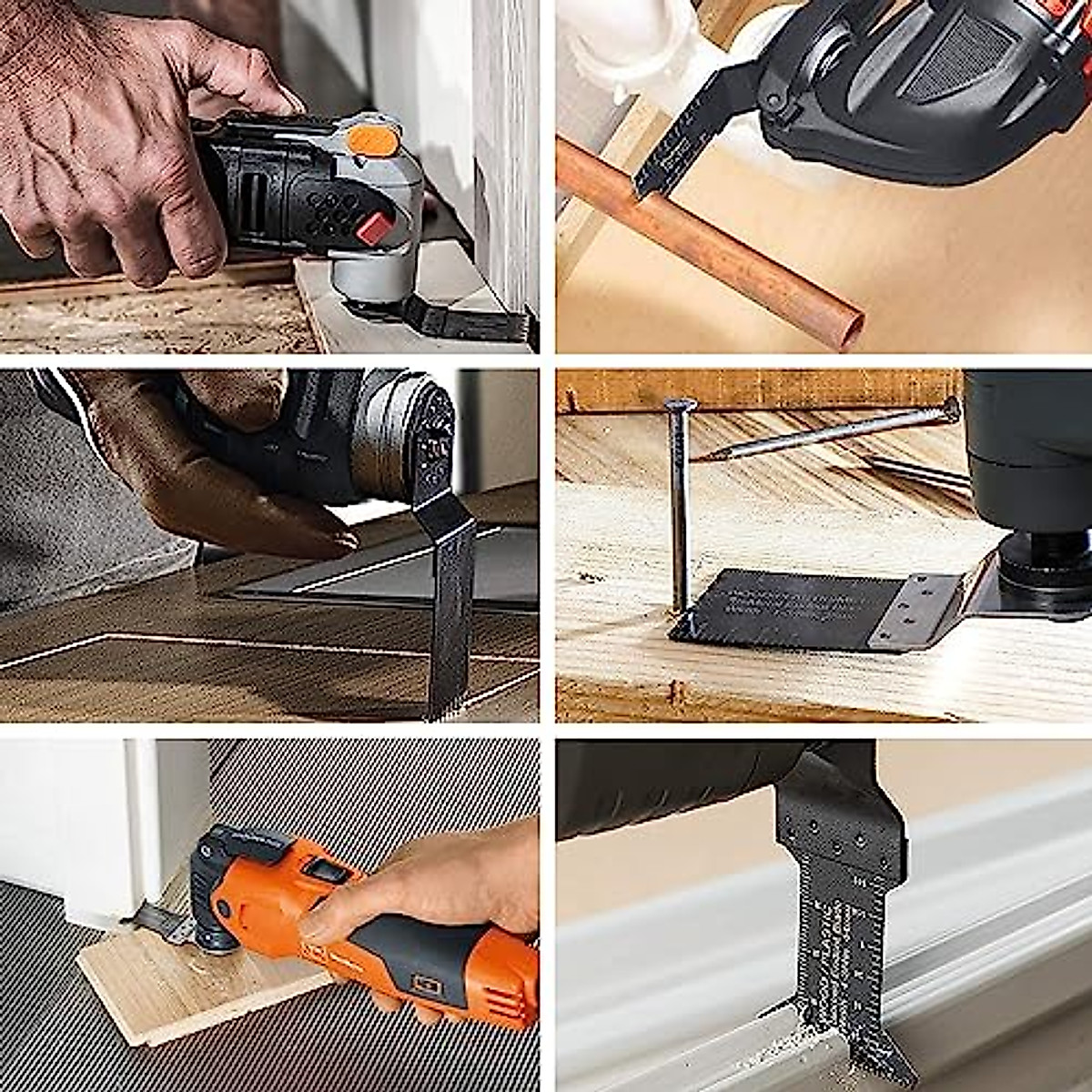 PECHAM 21PCS Universal Wood Metal Oscillating Multitool Quick Release Saw Blades Fit Porter Cable Black & Decker Rockwell Ridgid Ryobi Milwaukee DeWalt Chicago Craftsman