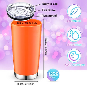 18 Pcs Colorful Plastic Tumblers with Lid, Plastic Tumblers Drinking Glasses 20 Oz, AS Material Plastic Cup Tumbler Cup Bulk for Juice, Coffee, Cold Drinks, DIY Craft Glasses, Gifts