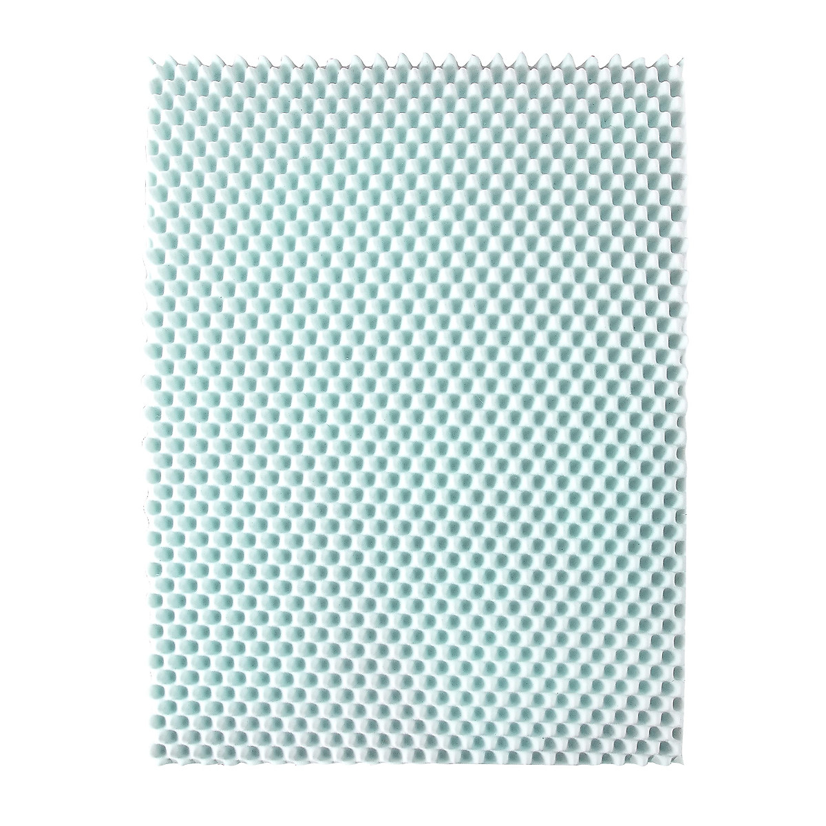 Best Price Mattress 4 Inch Egg Crate Memory Foam Mattress Topper with Cooling Gel Infusion, CertiPUR-US Certified, Short Queen Light Blue