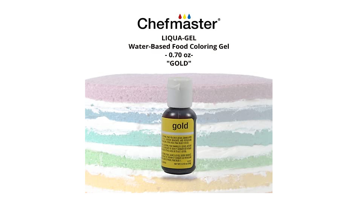 Chefmaster Gold Liqua-Gel Food Coloring Vibrant Colors for Baking