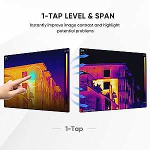 HIKMICRO Pocket 27,648 Pixels IR Resolution Thermal Imaging Camera with 8MP Visual Camera, 25 Hz, Wi-Fi, 3.5" Touch Screen Thermal Imager, 192 x 144, IP54, -4°F~752°F