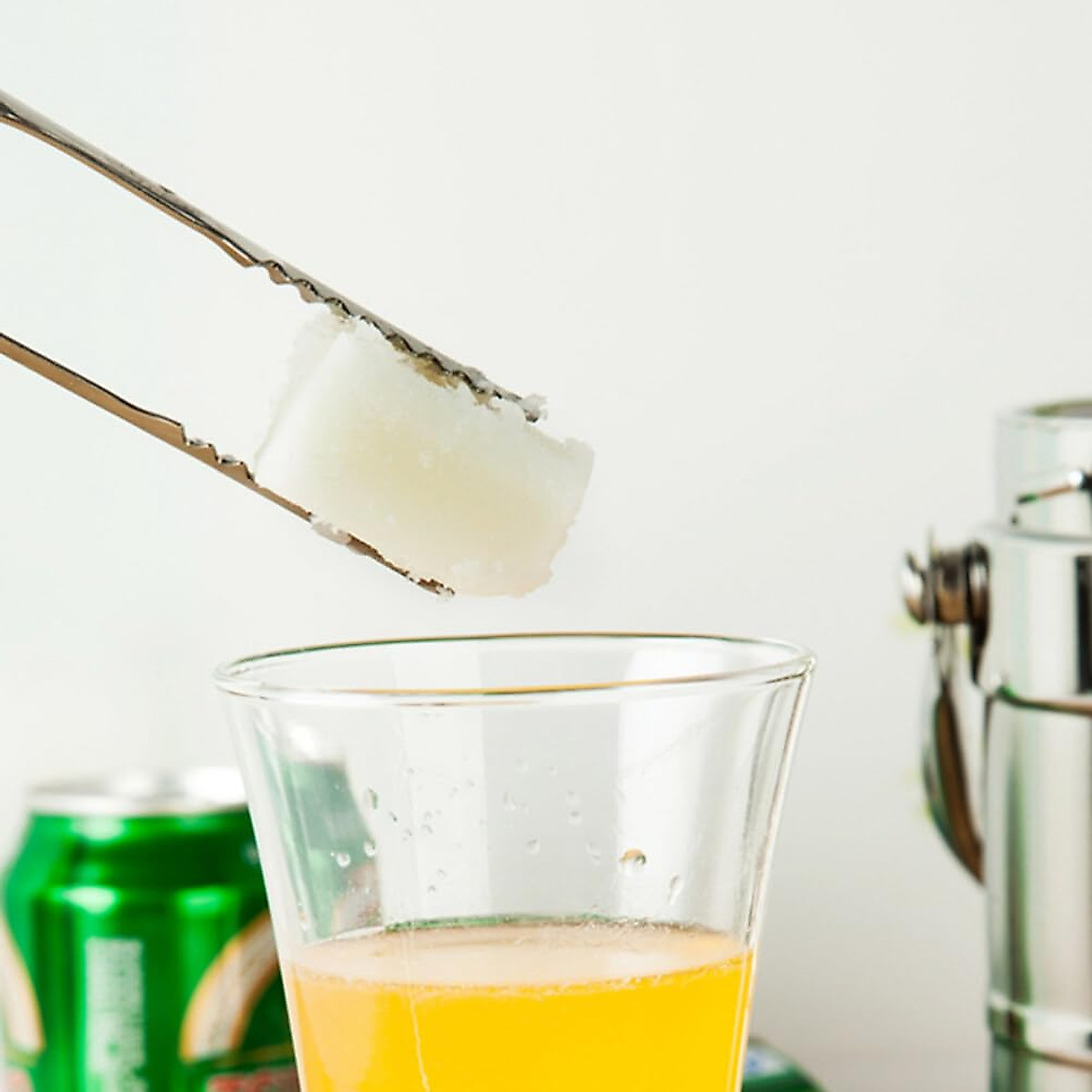 Cabilock 3 PCS Stainless Steel Ice Tongs with Teeth, 8 Inch Serving Tongs Apppetizer Tongs for Coffee Bar, Tea Party, Desserts Party, Sugar and Ice Bucket