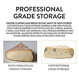 Formaticum Cheese Storage Bags with Storage Paper & Adhesive Labels - Wax Paper Bags & Paper - Cheese Paper for Wrapping Cheese - Porous Brown Paper Bags 6 x 11 (15 x Bags, Sheets & Labels)