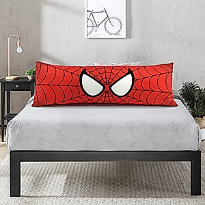 Spider Red Man Body Pillow Cover with Hidden Zipper 20x54inches Double Printed Pillowcase Cover