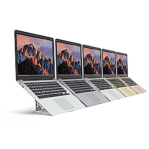 MAJEXTAND MacBook/Laptop Stand | Thinnest Adjustable Portable Ventilated Ergonomic Stand | Integrate with Most Laptops Under 18”, 6 Height Settings | US Patented (Black)