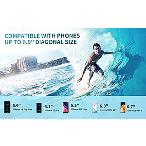 GLBSUNION Universal Waterproof Case,Waterproof Phone Pouch Dry Bag for iPhone 14 13 12 Pro 11 Pro Max XS Max X Samsung Galaxy S22/21 Google Pixel HTC Up to 8", IPX8 Cellphone Dry Bag -3 Pack Clear